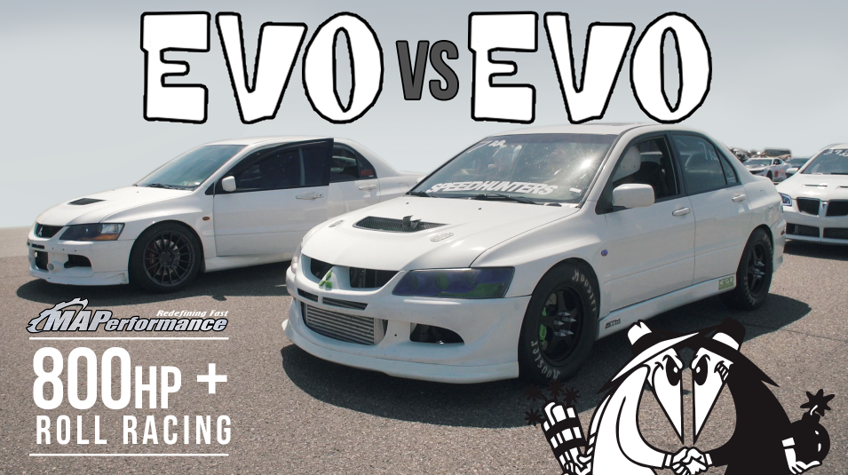 Evo 8 vs Evo 9 800hp Roll Racing | 2.0L vs 2.2L w/ PTE 6466 – MAPerformance