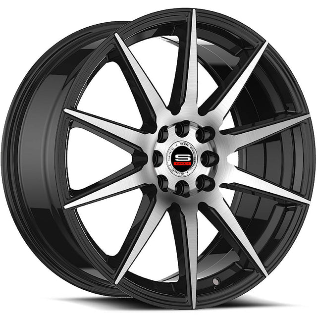 Spec-1 Wheels SP-51 Gloss Black w/ Machined Spoke Faces 18x8 | 4x100/4 ...