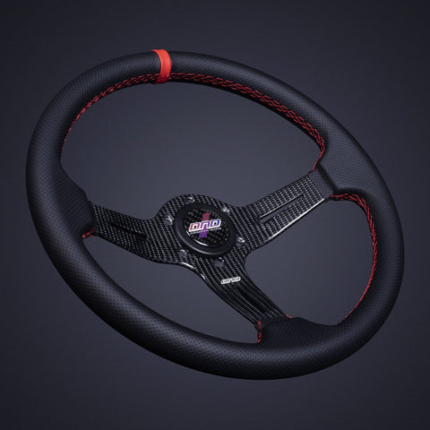 DND Carbon Fiber Perforated Leather Race Steering Wheel (CFPRW-GR ...