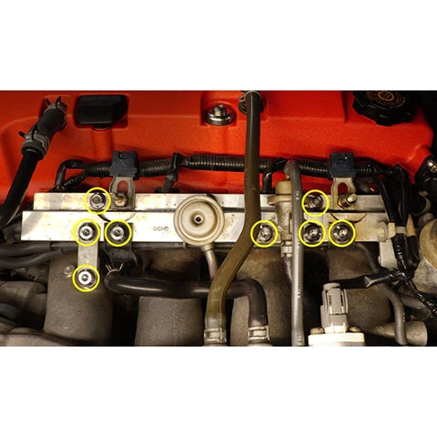 Dress Up Bolts Titanium Hardware Fuel Rail Kit | 2000-2009 Honda S2000 ...