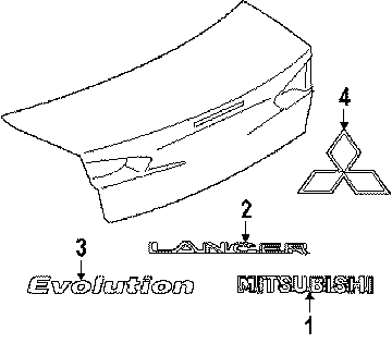 Mitsubishi Evo X OEM Emblems – MAPerformance
