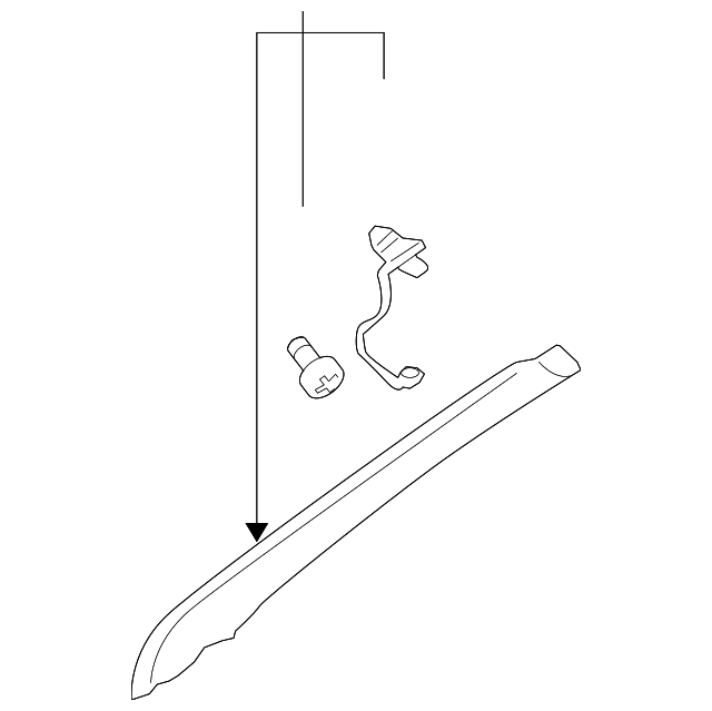 Mitsubishi OEM Driver's Side Windshield Pillar Trim | 2008-2015 Mitsub ...