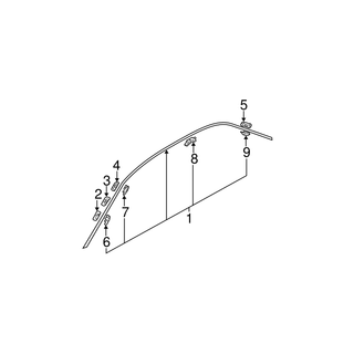 Mitsubishi OEM Large Drip Moulding (RH) | 2003-2006 Mitsubishi Evo 8/9 ...