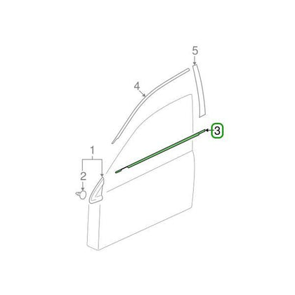 Mitsubishi OEM Window Molding Trim (Front LH) | 2001-2006 Mitsubishi E ...