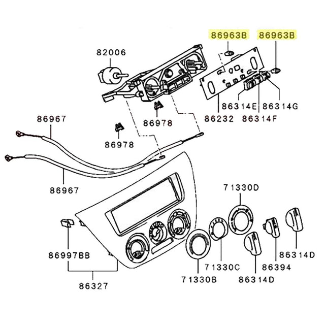 Mitsubishi OEM HVAC Heater Control Light Bulb | 2003-2006 Mitsubishi E ...