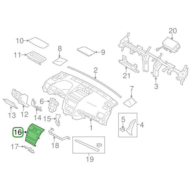 Subaru OEM Center AC Vent Trim | 2016-2018 Subaru WRX (66065FJ030 ...